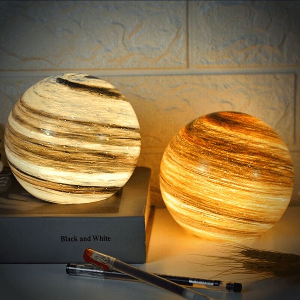 LunaCrystal – Elegant Glass Moon Lamp with Enchanting Cosmic Details f