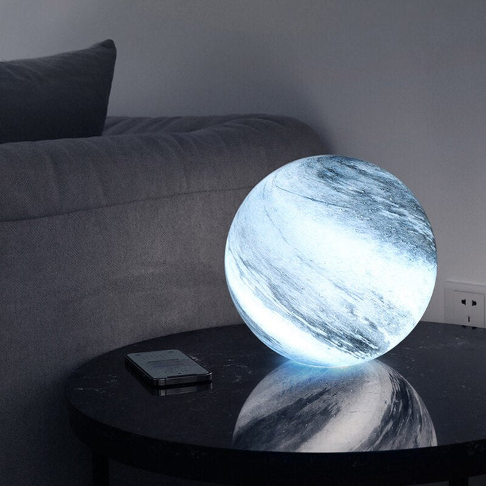 LunaCrystal – Elegant Glass Moon Lamp with Enchanting Cosmic Details f